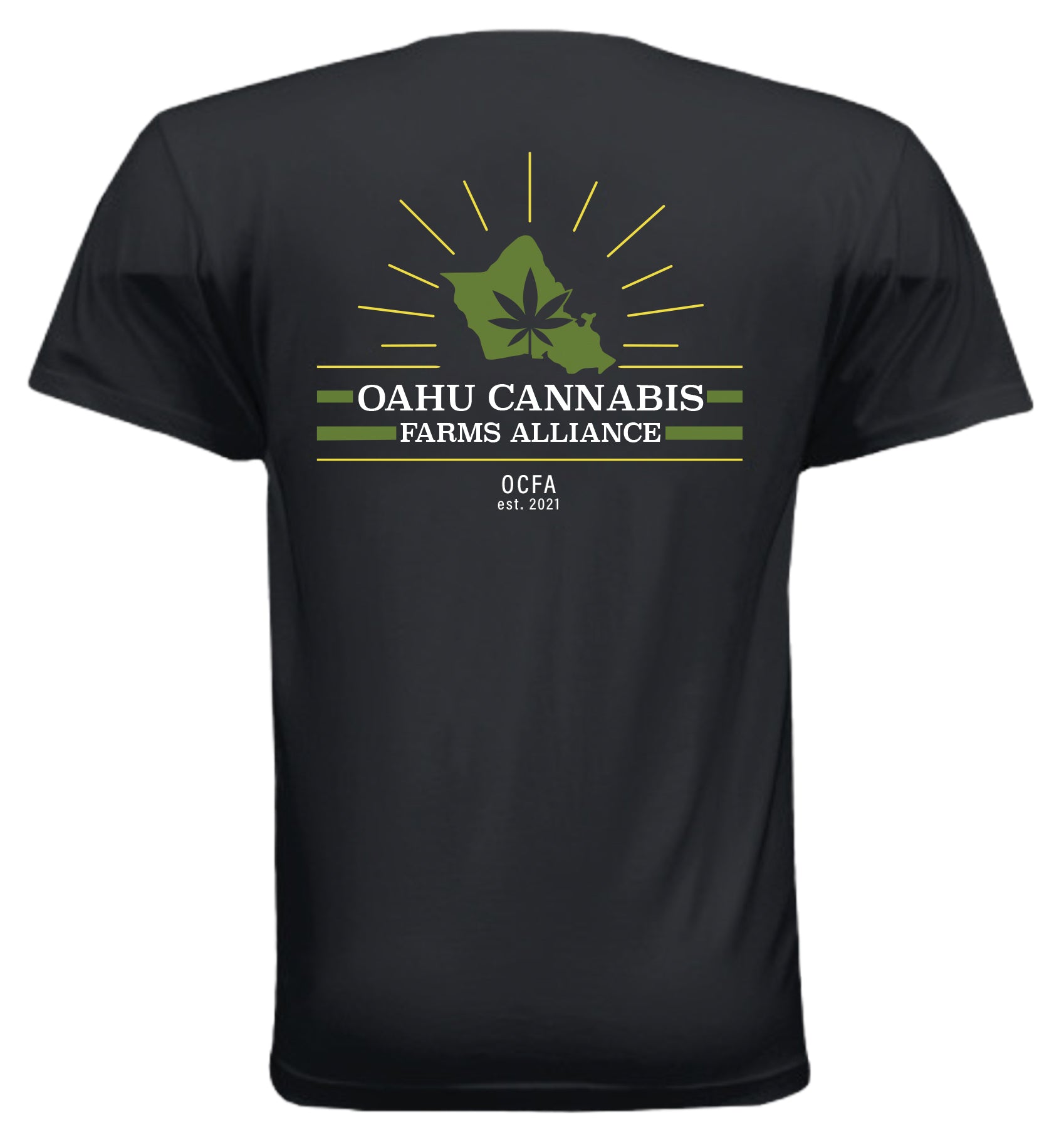 Men's OCFA Tee - Black – Oahu Cannabis Farms Alliance